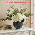 Faux Eucalyptus & White Hydrangea Arrangement, 30 Inch Large Artificial ...