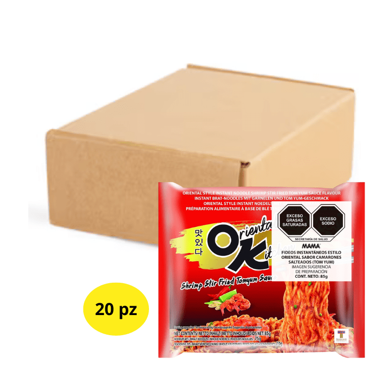 Ramen OK Sabor Camarones salteados 20 bolsas de 85 g c/u | Walmart en línea