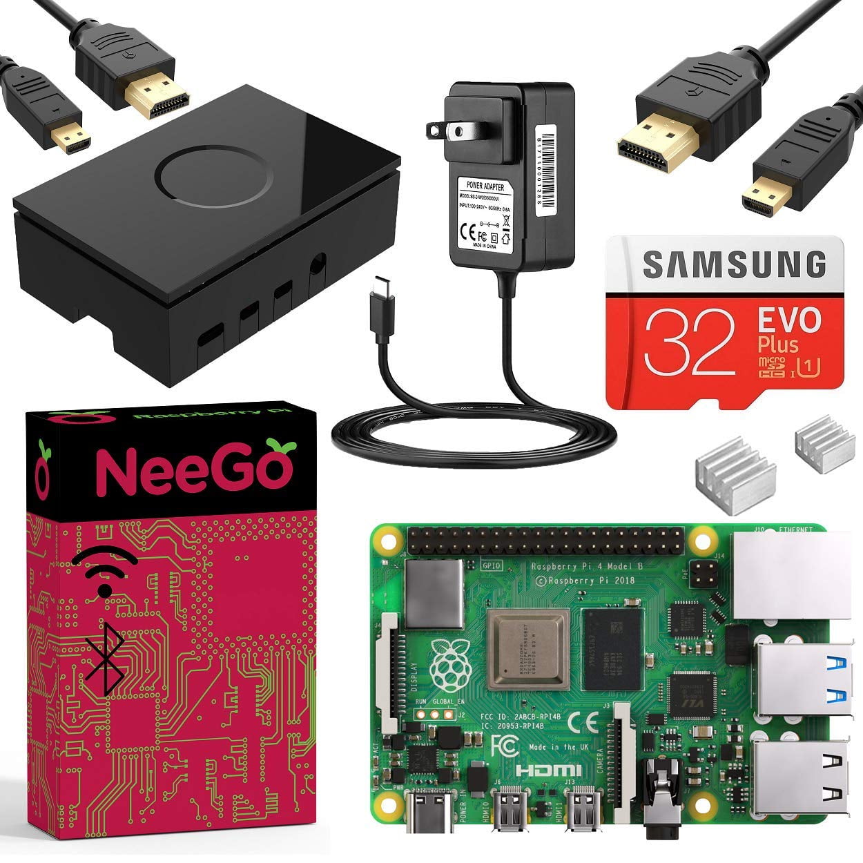 NEEGO Raspberry Pi 4 4GB Complete Kit - 4GB RAM - Walmart.com NEEGO Raspberry Pi 4 4GB Complete Kit - 4GB RAM - Walmart.com