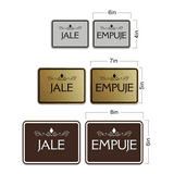 Signs ByLITA Classic Framed Fun Empuje/ Jale Pull Door Sign (Brushed ...