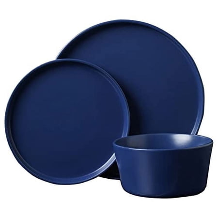 Stone Lain Chelsea Stoneware 24-Piece Round Dinnerware Set, Blue | Walmart Canada