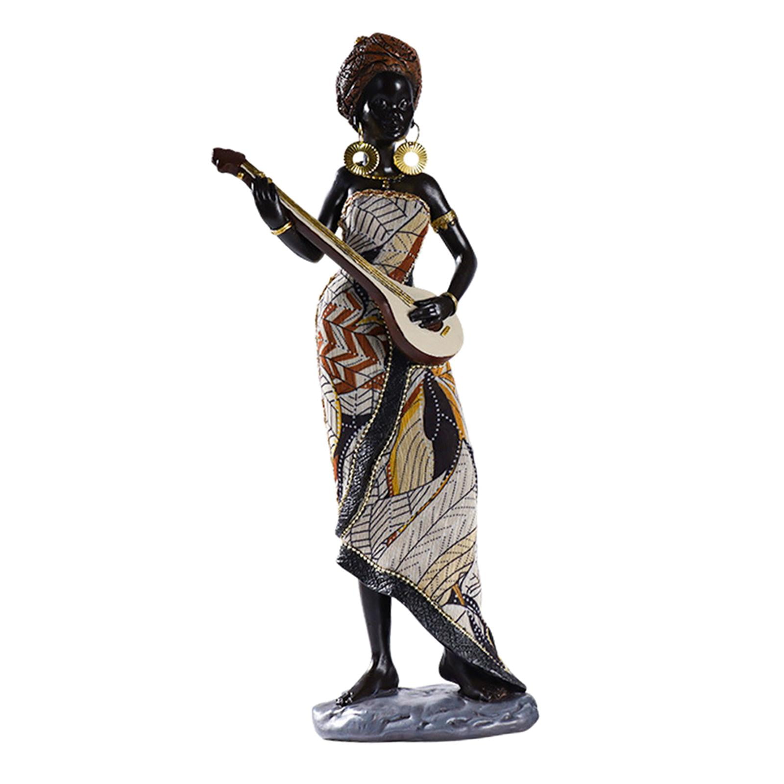 Retro Style African Lady Figurines, Tribal Women Statue ,Exotic ...