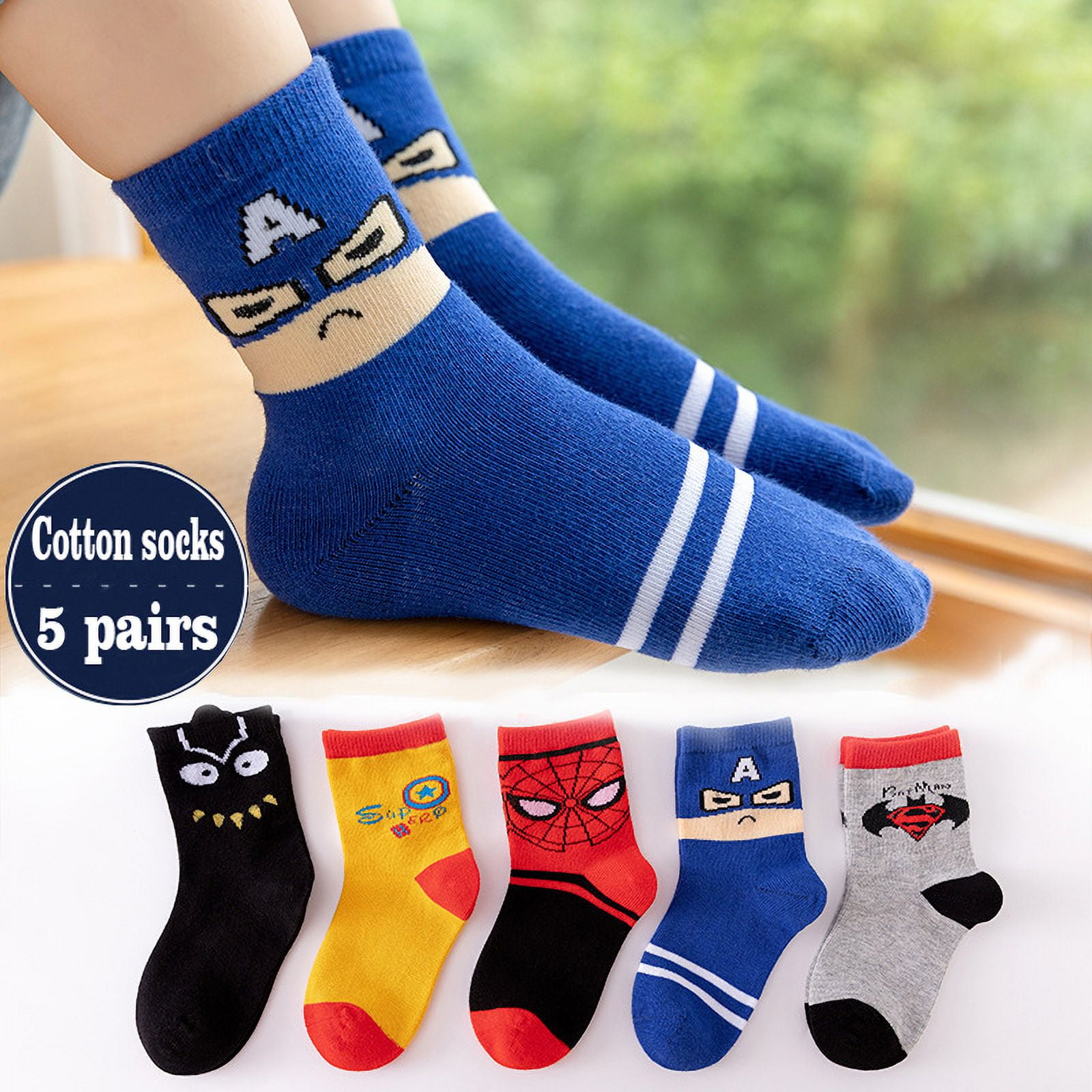 5 pares de calcetines para niños Sanrio Cinnamoroll Kuromi Kawaii ...