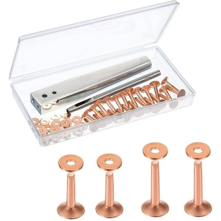 Red Copper Rivet and Burr with Stainless Steel Burr Setter Copper Rivet ...