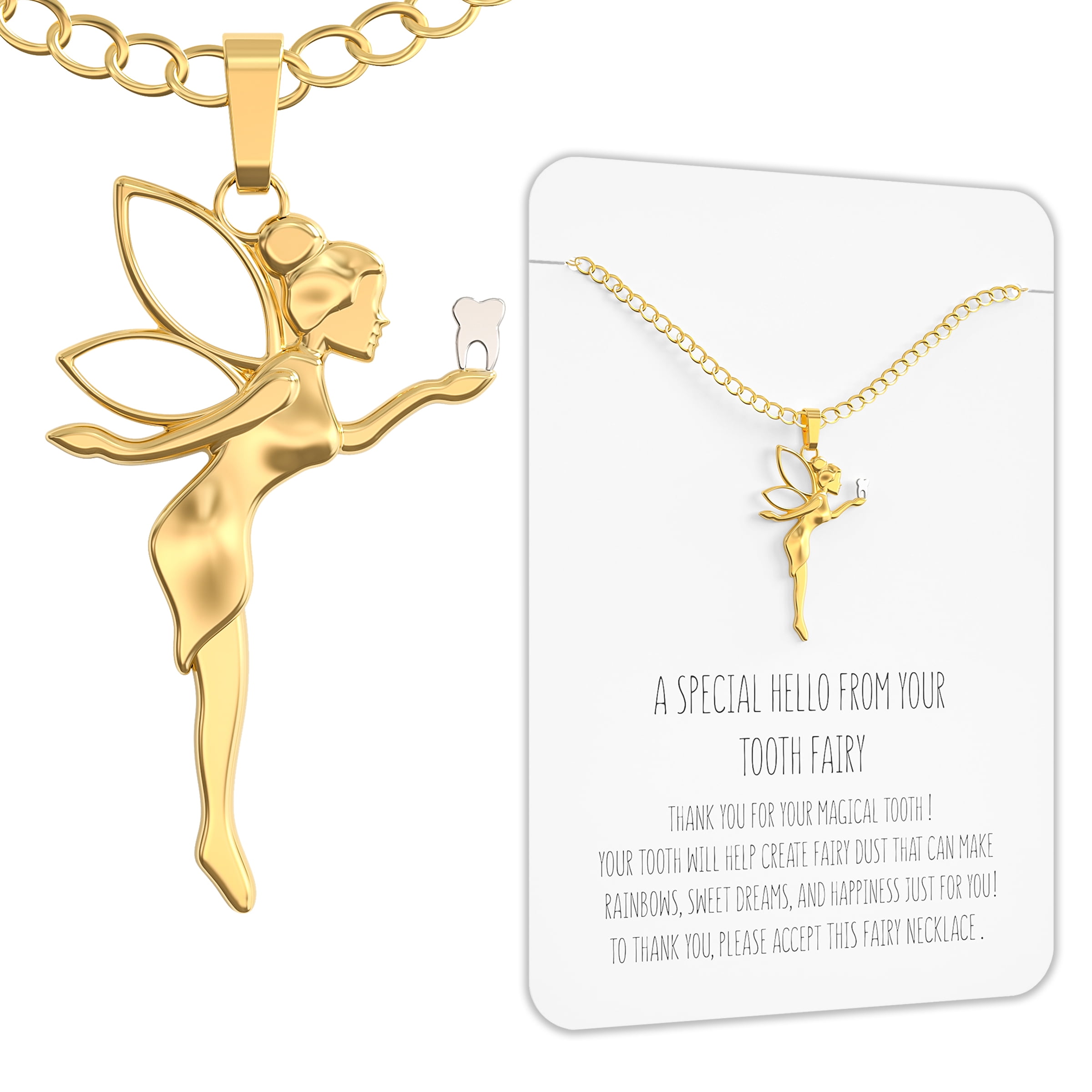 Tooth Fairy Necklace – Pendant with Message from Your Tooth Fairy ...