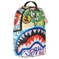 Sprayground Scribble Me Rich White Backpack with Front Zip Compartment ...