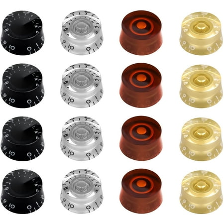 16 Pcs Electric Guitar Knobs, Multicolor Volume Tone Control Knobs, Old ...