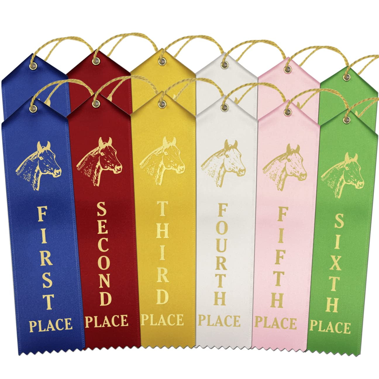 RibbonsNow Horse Show Ribbons 1st - 6th Place - 300 Total Ribbons - 50 ...