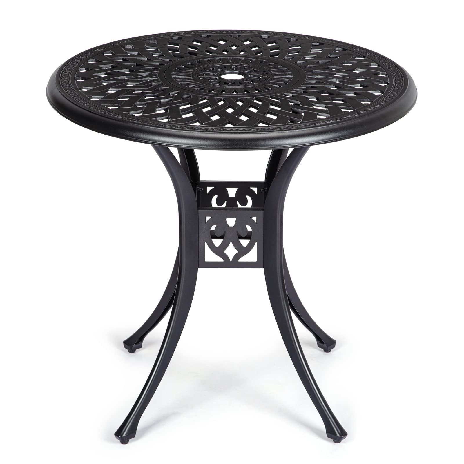 Leeten 31 Inch Round Patio Bistro Table, Patio Dining Table for Outdoor ...