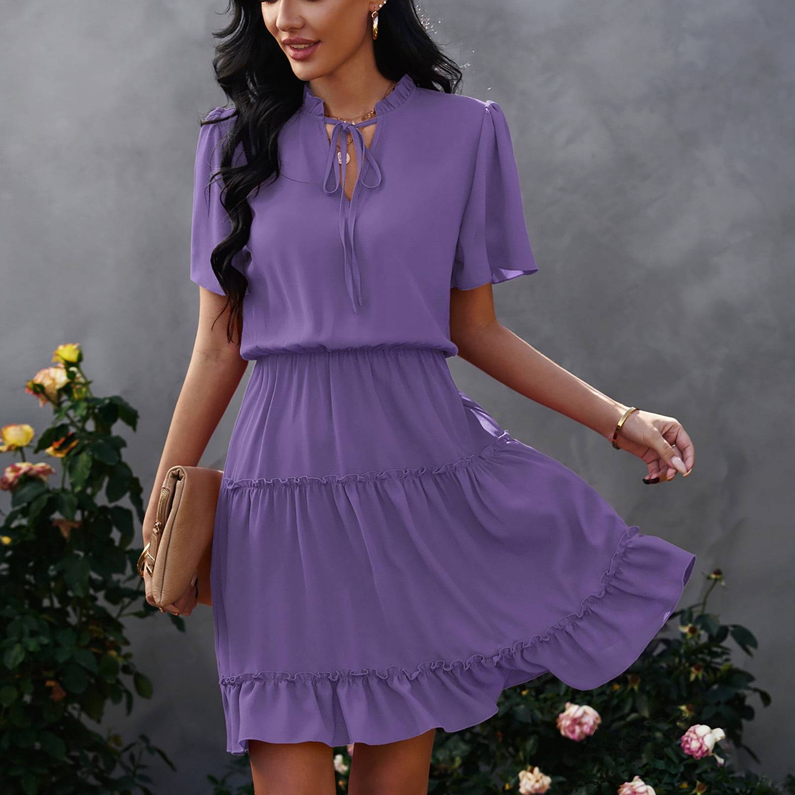 Casual Purple Dress Outfit