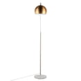 JERFIT Modern Floor Lamp with Marble Base, Arc Design for Living Room ...