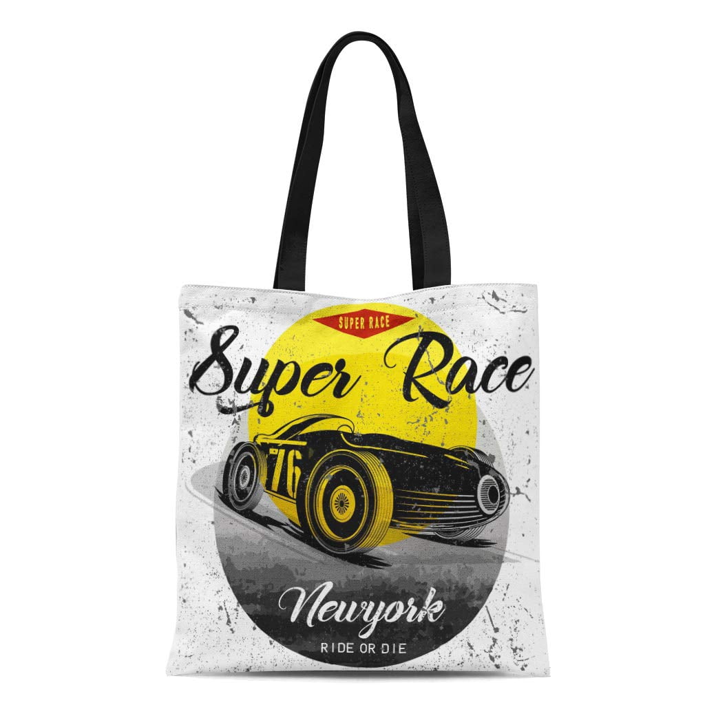 ASHLEIGH Canvas Bag Resuable Tote Grocery Shopping Bags Engine Vintage ...
