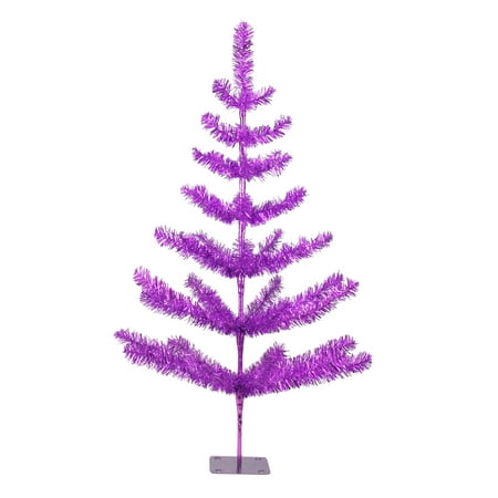 3' Medium Purple Tinsel Twig Artificial Christmas Tree - Unlit ...