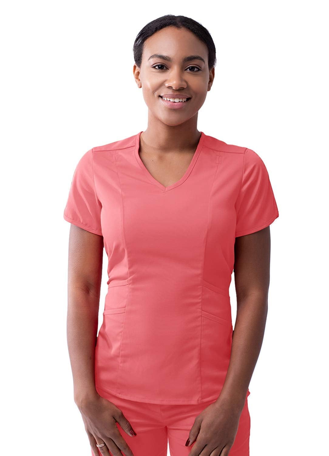 Adar Pro Scrubs For Women - Modern V-Neck Scrub Top - Walmart.com