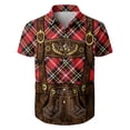 Bavarian Oktoberfest Carnival Costume Shirt for Men Classic Lederhosen ...