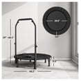 40" Foldable Trampoline for Adults, Rebounder w/ Adjustable Handle ...