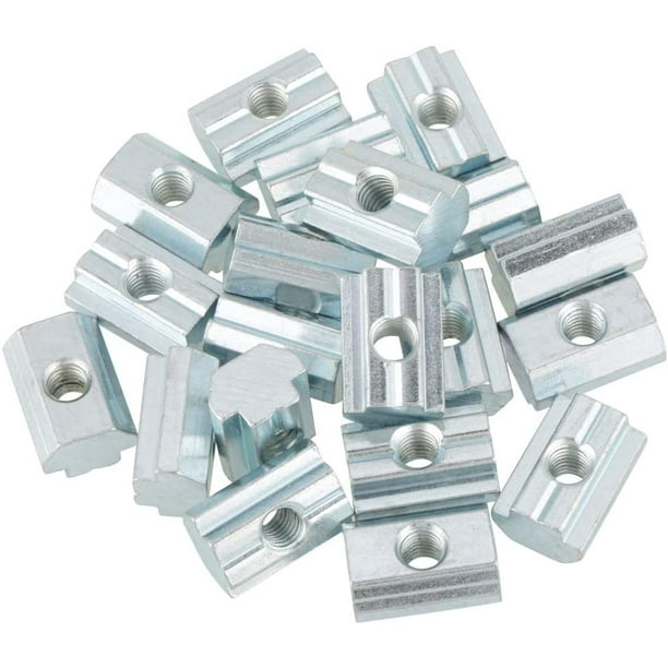 20 piece zinc-plated T-nuts in carbon steel sliding nut T-slot for type ...