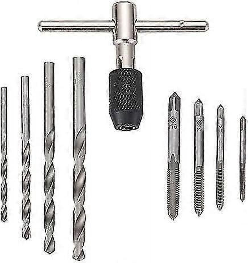 Kit de herramientas de roscado (9 piezas, machos de roscar, llave de ...