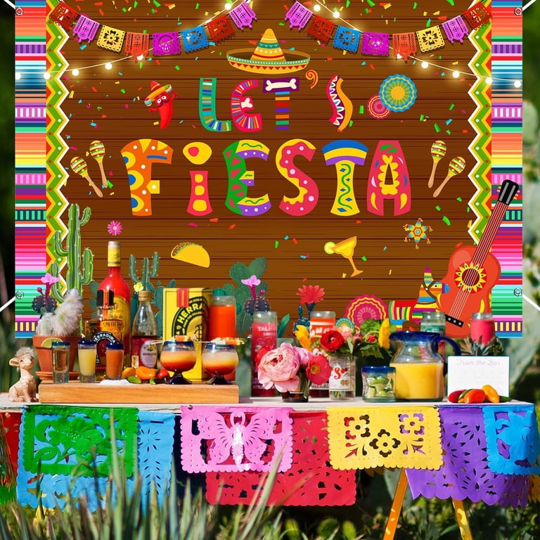Fiesta Party Background Fiesta Party Decorations Backdrop, 5x7Ft