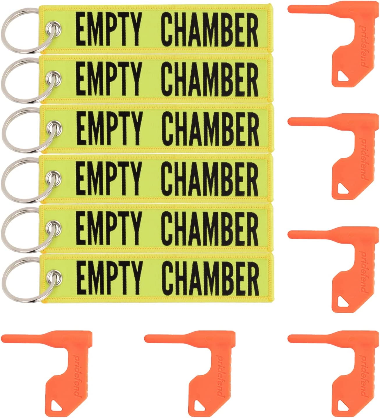 6 Pack Chamber Safety Flag for Rifle Handgun Shotgun with Bonus Bright ...