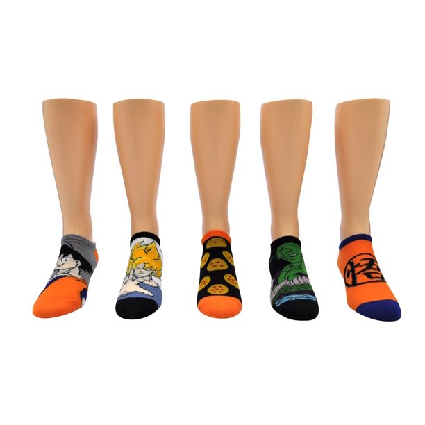 Everything Legwear - Dragon Ball Z Essentials 5 Pair Pack Lowcut Socks ...
