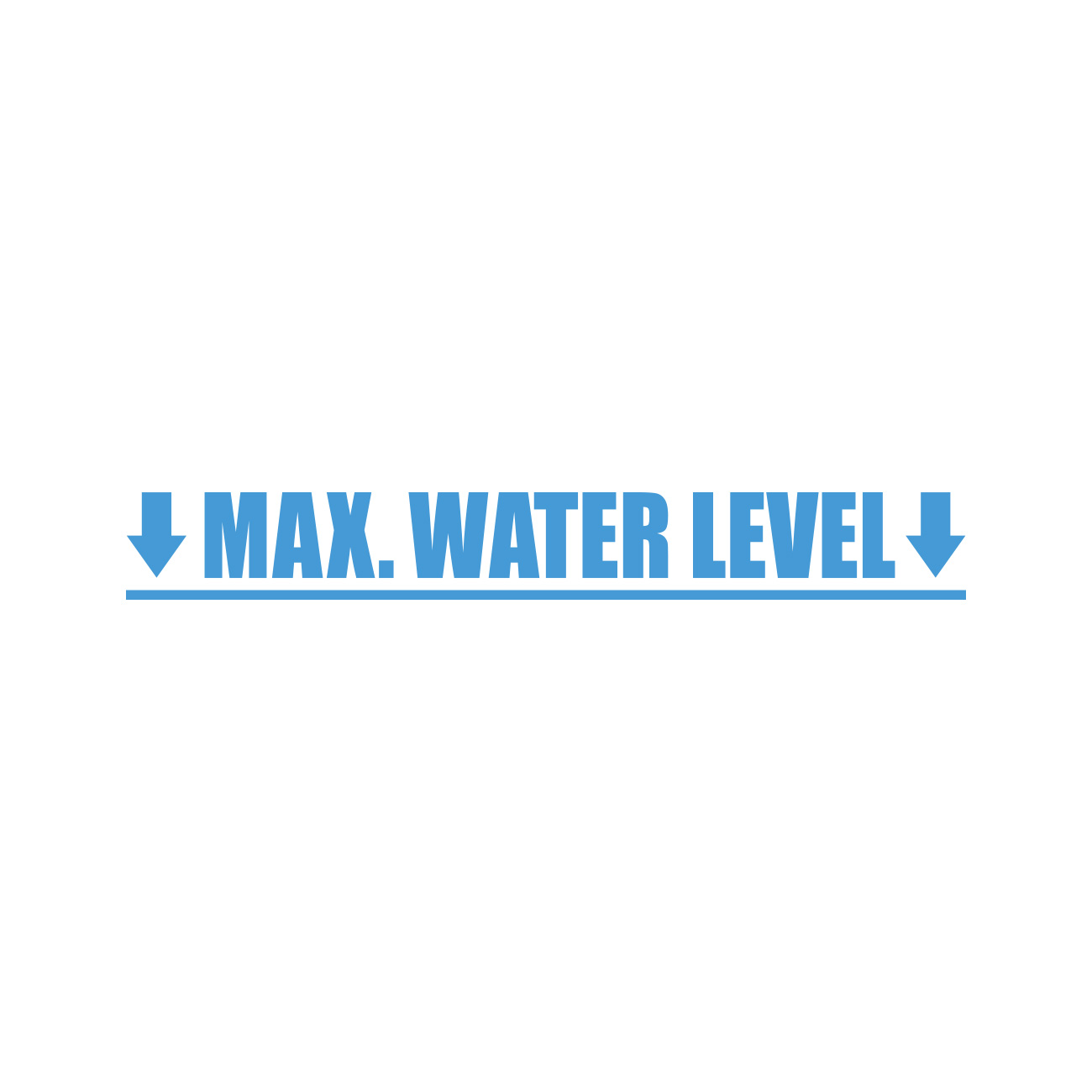 Max Water Level Sticker Decal Die Cut - Self Adhesive Vinyl ...