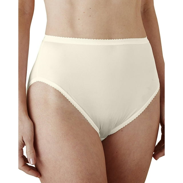Womens Panties Hi Cut Nylon Brief 3 Pack