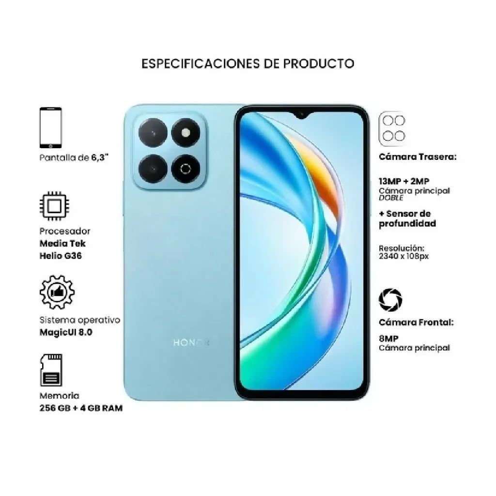 Honor X5b Plus 256gb 4gb RAM Azul | Walmart en línea
