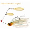 60Pcs 5 Styles Iron Fishing Lures Fishing Attractor Spinner Blades for ...