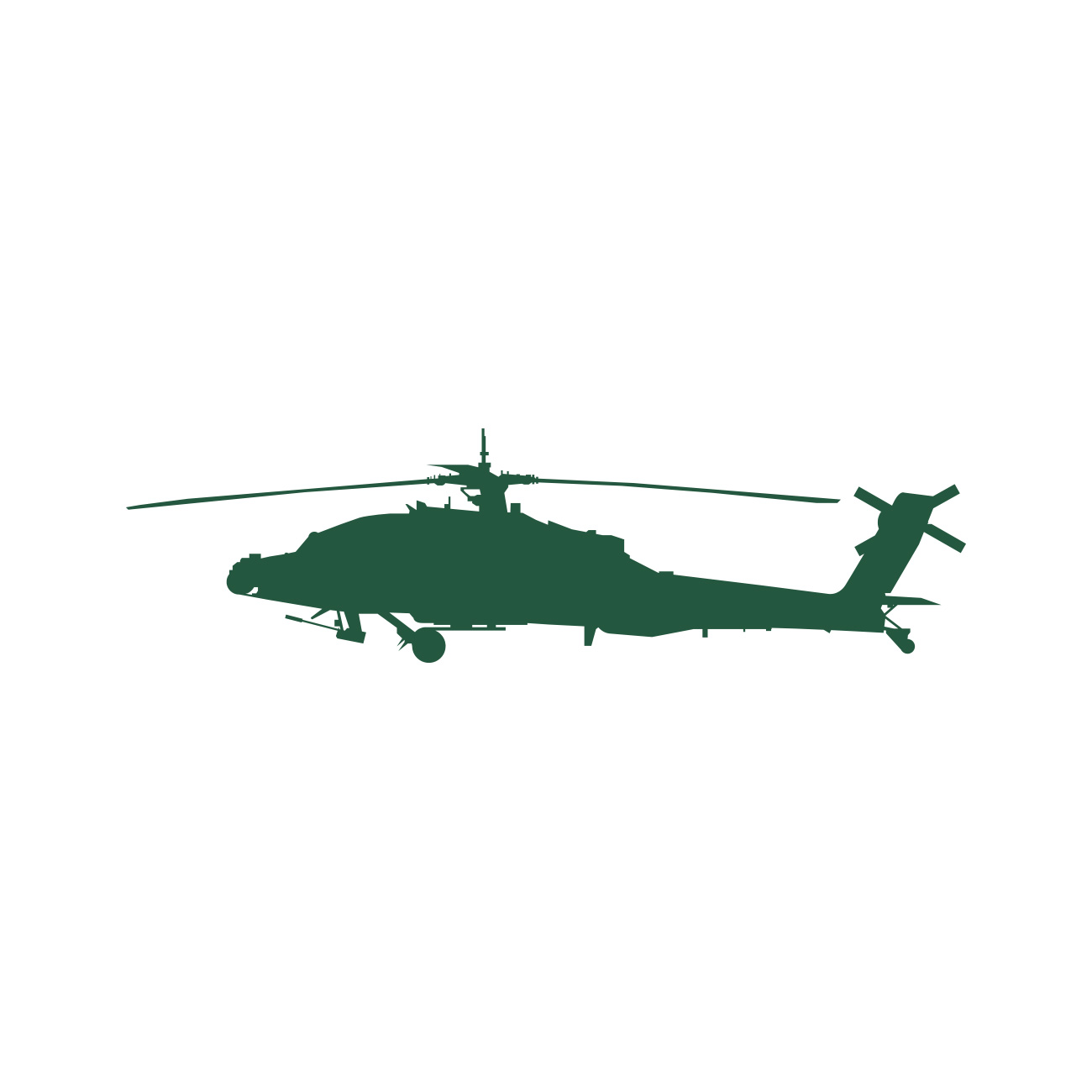 AH-64 Apache Sticker Decal Die Cut - Self Adhesive Vinyl - Weatherproof ...