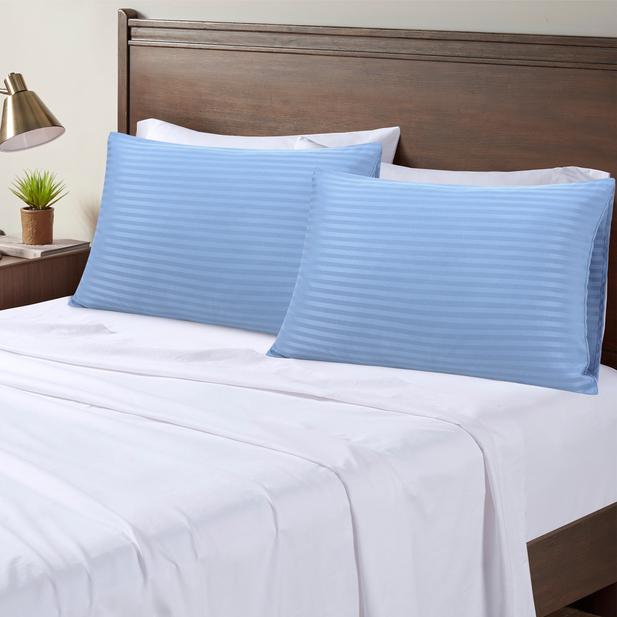 Click here for Piccocasa Set Of 2 Microfiber Queen Striped Pillow... prices