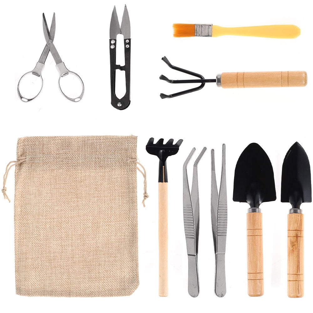 HOTBEST 10PCS Garden Tools Set,Succulent Plants Tools, Tools for Bonsai ...
