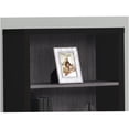 Modern 5-Tier Bookshelf with Adjustable Shelves, Black & Grey Laminate ...