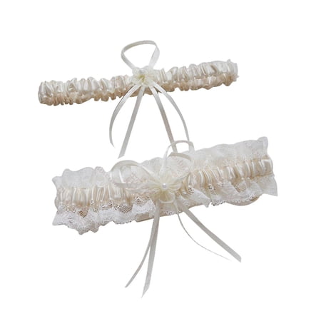 Lace Wedding Garter For Bridal Pearl Stretch Prom Garter, Women's ...