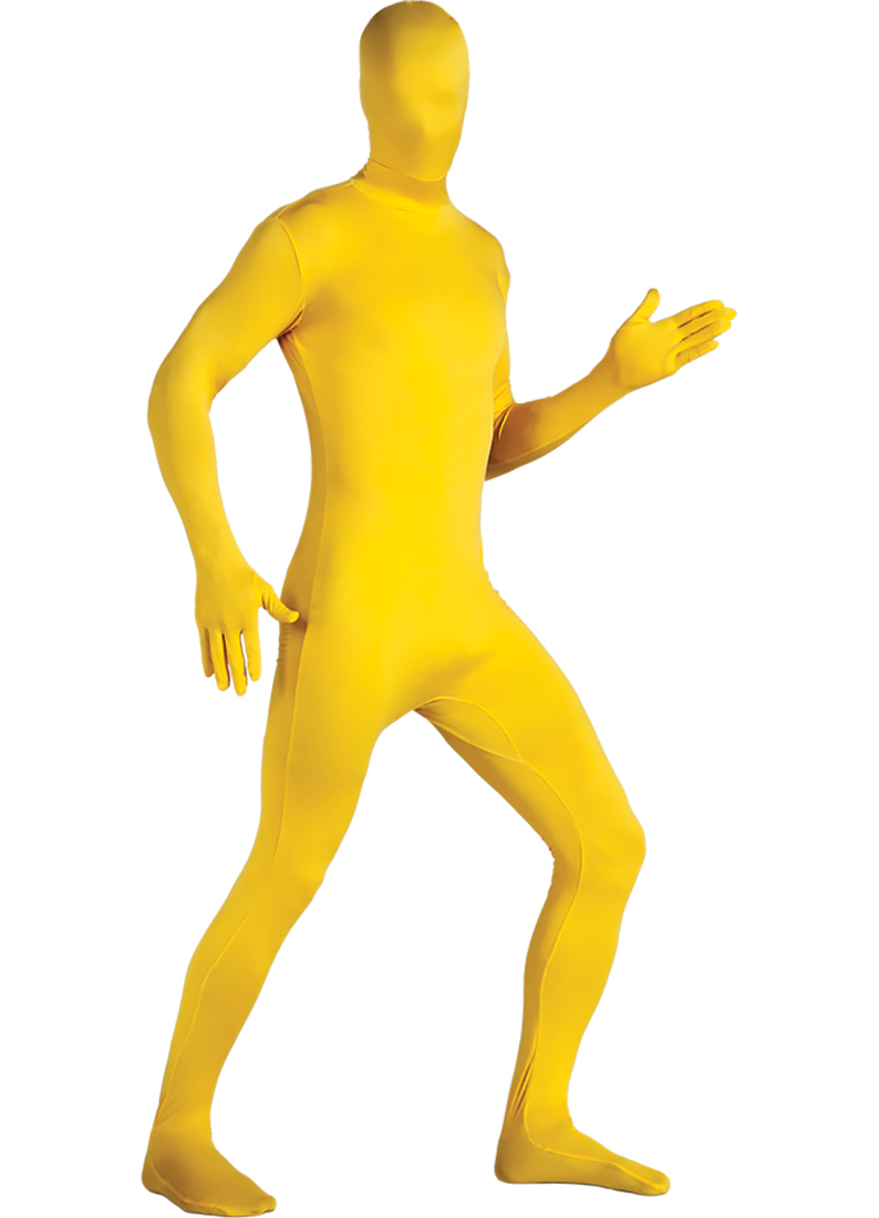 Second Skin Suit Adult Costume Yellow Clothing Shoes Accessories