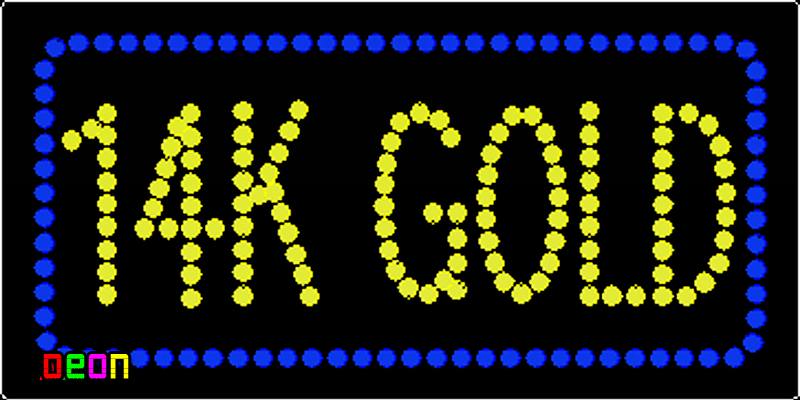 27"x15" Neon By Deon 14k Gold LED Sign w/Flashing Controller - Walmart.com