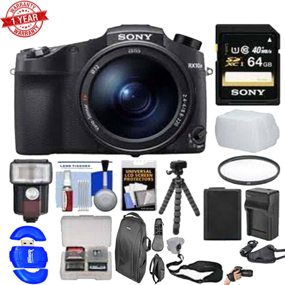 Sony Cyber-shot DSC-RX10 IV Digital Camera w/ Sony 64GB Card | Backpack ...