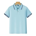 Ceisia Boys Two Tone Striped Collar Short Sleeve Basic Kids Polo Top ...