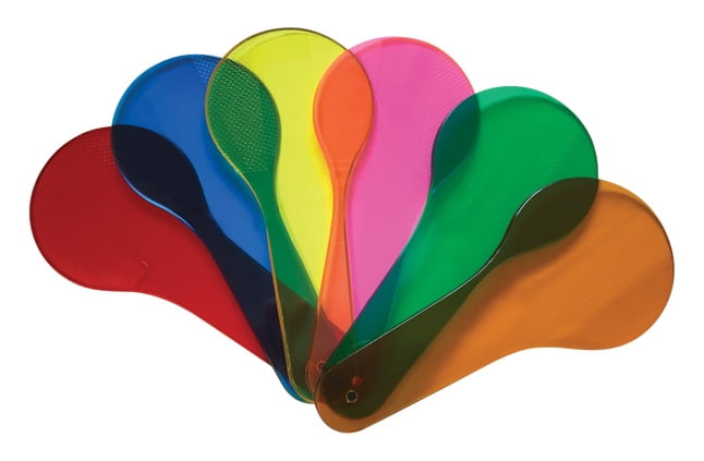 American Scientific Transparent Color Paddle Set, 6 in, Assorted Color ...