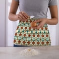 Bohemian Half Waist Apron Teal and Brown Southwestern Aztec Geometric ...
