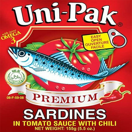 UNIPAK Sardines in Tomato Sauce w/Chili, 155g | Walmart Canada