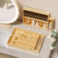Kitchen Drawer Organizer Tray, Stackable Bamboo Deep Drawer Organizer ...