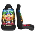 2 Pcs Sml Cartoon Jef-,Fy Car Seat Covers Cartoon Car Interior Seat ...