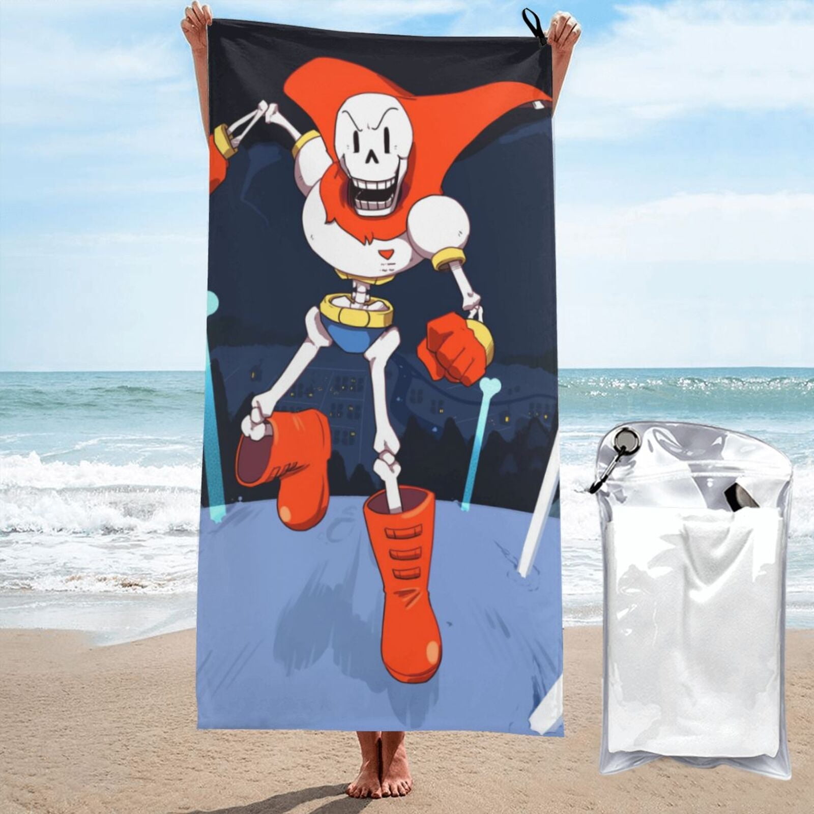 Toalla de playa Undertale Sans, suave, de secado rápido, resistente a ...