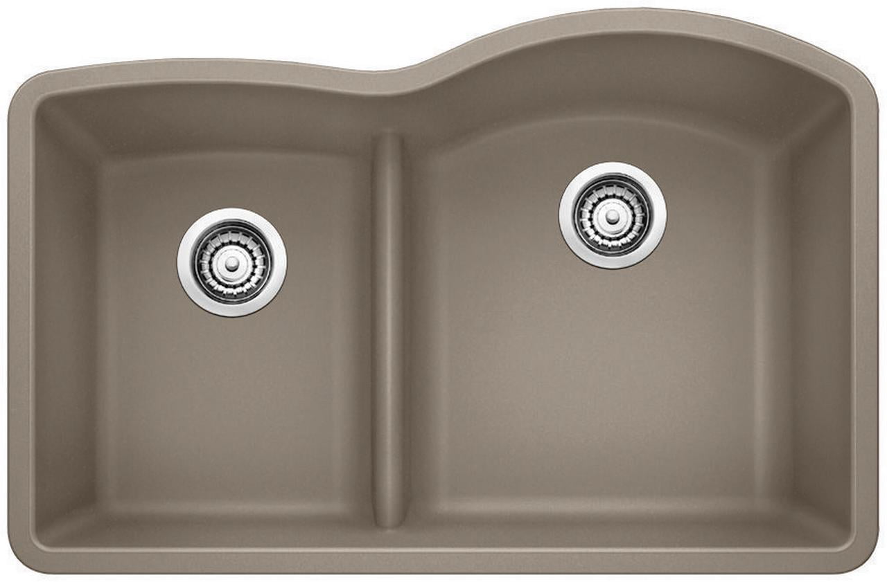 BLANCO DIAMOND 1.75 Low Divide Undermount Reverse - Truffle - Walmart.com