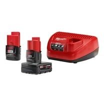Milwaukee M12 High Output Cordless Redlithium 12V 6Ah Battery 48-11-2460 - Two Pack - Walmart.com