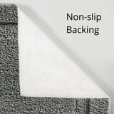 mDesign Microfiber Polyester Bathroom Mats, Set of 3 - Dark Gray ...