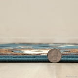 Allstar Light Blue Woven High Quality Rug. Traditional. Persian. Flower ...