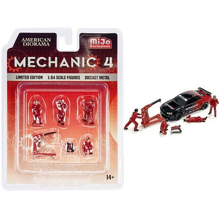 Diecast Dropshipper AD76487 1-64 Scale Mechanic 4 Diecast Set for Scale Model, 6 Piece - Walmart.ca
