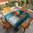 Blue Green Marble Texture Table Cloth 60x60in, Waterproof Square ...